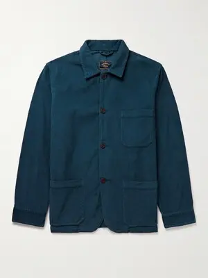 Portuguese Flannel Labura Cotton-corduroy Overshirt - Blue