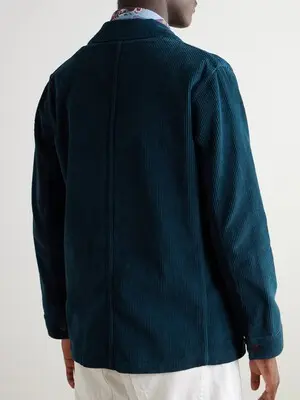Portuguese Flannel Labura Cotton-corduroy Overshirt - Blue