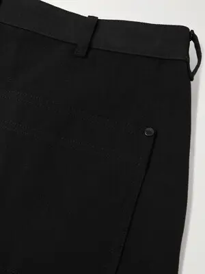 Moncler Straight-leg Logo-embroidered Cotton-canvas Trousers