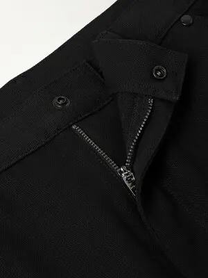 Moncler Straight-leg Logo-embroidered Cotton-canvas Trousers