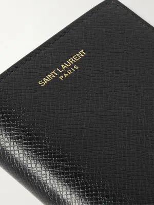 Saint Laurent Upcycled Cross-grain Leather Bifold Wallet