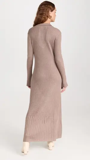 O.P.T Nicole Ribbed Knit Dress - Frappucino