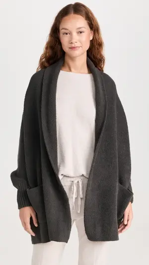 Barefoot Dreams Cozychic Blanket Wrap - Carbon