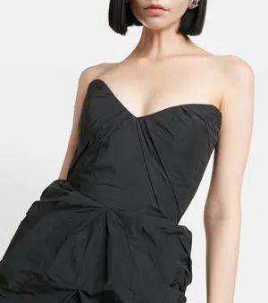 Maticevski Fincher Draped Bustier Midi Dress