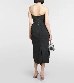 Maticevski Fincher Draped Bustier Midi Dress