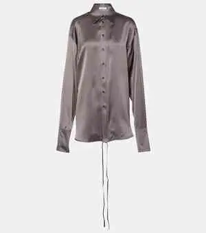 PETER DO Satin Wrap Blouse