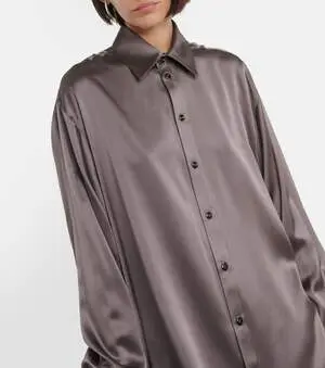 PETER DO Satin Wrap Blouse