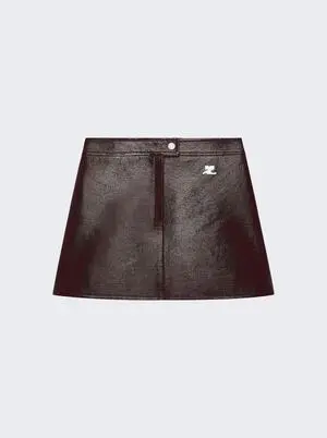 COURRÃ¨GES Courrèges Vinyle Re-edition Mini Skirt - Red