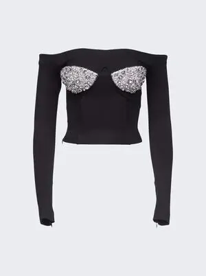 Crystal Embellished Bustier Tops