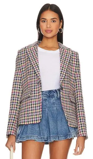 Central Park West Lucia Houndstooth Jacket
