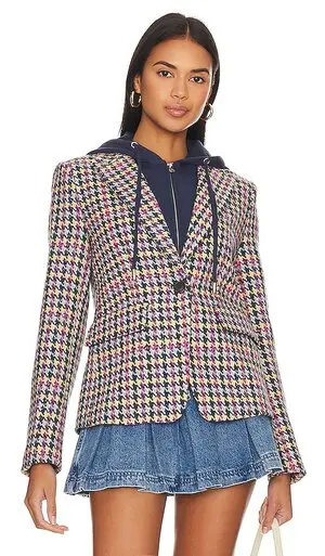 Central Park West Lucia Houndstooth Jacket