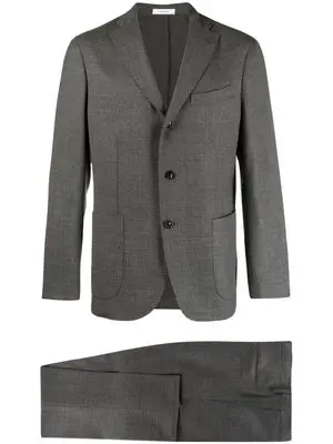 Boglioli Mélange-effect Single-breasted Suit