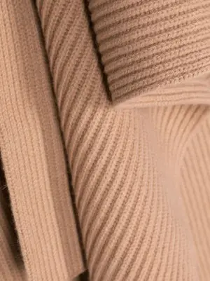 JOSEPH Ribbed-knit Merino Wool Scarf - Neutrals