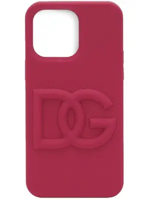 Dolce & Gabbana Logo-embossed Iphone 14 Pro Max Case - Pink