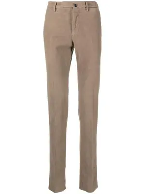 Incotex Mid-rise Cotton Chino Trousers - Brown