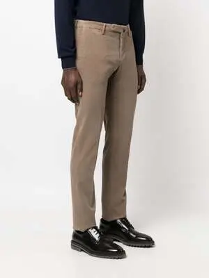 Incotex Mid-rise Cotton Chino Trousers - Brown