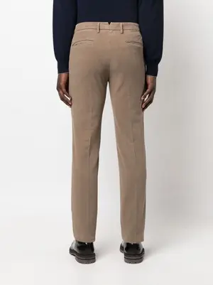 Incotex Mid-rise Cotton Chino Trousers - Brown
