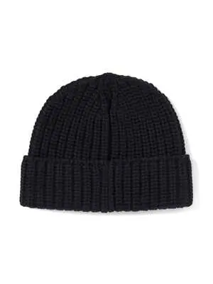 JIMMY CHOO Logo-embroidered Ribbed-knit Beanie