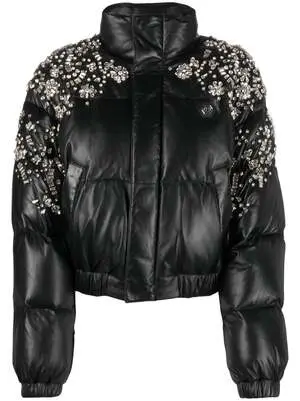 Philipp Plein Crystal-embellished Puffer Jacket