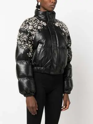 Philipp Plein Crystal-embellished Puffer Jacket