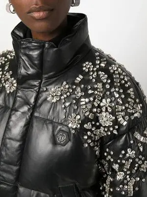 Philipp Plein Crystal-embellished Puffer Jacket