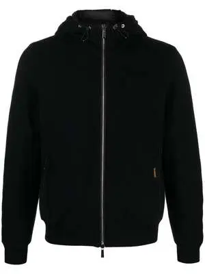 MOORER Brigno-mrw Zip-up Hooded Jacket - Black