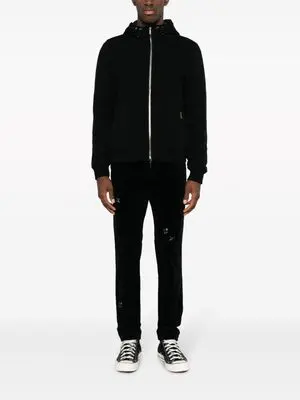 MOORER Brigno-mrw Zip-up Hooded Jacket - Black