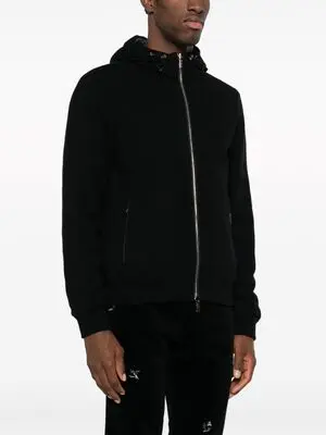 MOORER Brigno-mrw Zip-up Hooded Jacket - Black