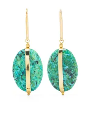 Isabel Marant Étoile Gold-tone Drop Earrings With Gemstone Detailing