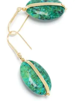 Isabel Marant Étoile Gold-tone Drop Earrings With Gemstone Detailing