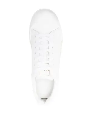Marni Logo-debossed Leather Sneakers - White