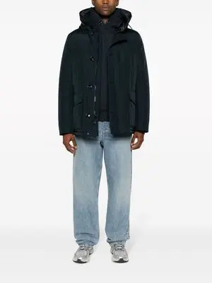 Woolrich Arctic Button-up Hooded Down Jacket - Blue