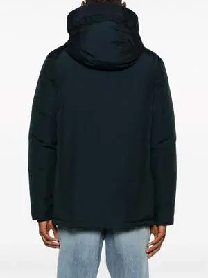 Woolrich Arctic Button-up Hooded Down Jacket - Blue