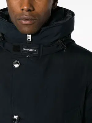 Woolrich Arctic Button-up Hooded Down Jacket - Blue