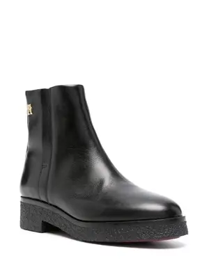 Tommy Hilfiger Logo-plaque Leather Ankle Boots