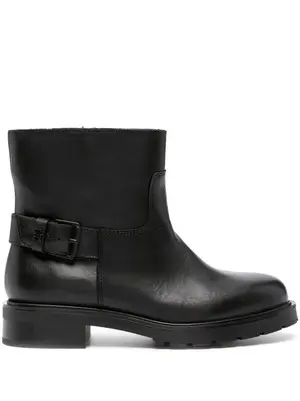 Tommy Hilfiger Almond-toe Leather Ankle Boots