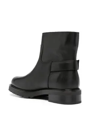 Tommy Hilfiger Almond-toe Leather Ankle Boots