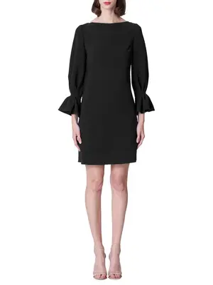 Carolina Herrera Silk Puff-sleeve Shift Minidress