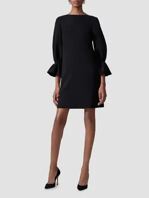 Carolina Herrera Silk Puff-sleeve Shift Minidress