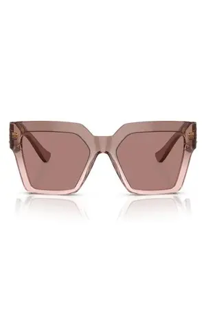 Versace 55mm Butterfly Sunglasses - Lite Brown