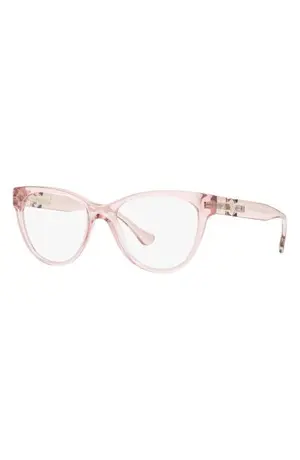 Versace 53mm Cat Eye Optical Glasses - Trans Pink