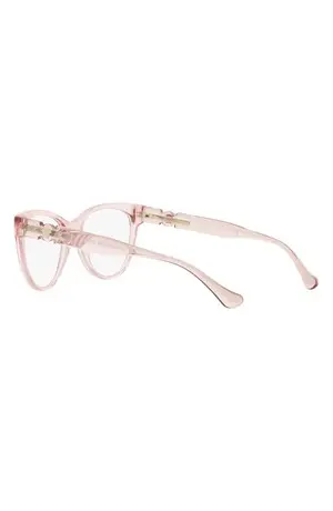 Versace 53mm Cat Eye Optical Glasses - Trans Pink