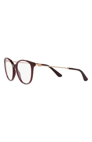 Dolce & Gabbana 52mm Butterfly Eyeglasses - Bordeaux/demo Lens