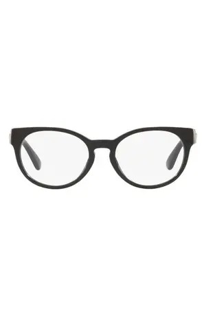 Versace Versace 47mm Oval Eyeglasses Black