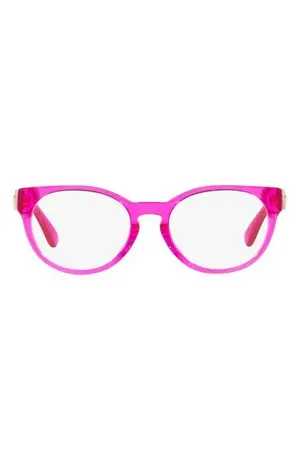 Versace 47mm Oval Eyeglasses - Fuchsia