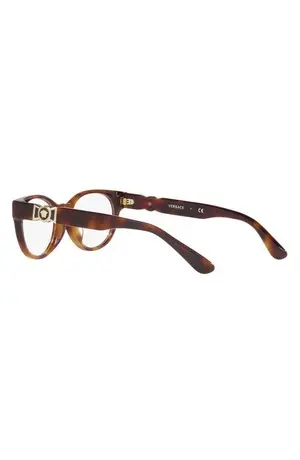 Versace 47mm Oval Eyeglasses - Havana
