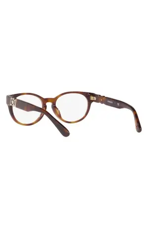 Versace 47mm Oval Eyeglasses - Havana