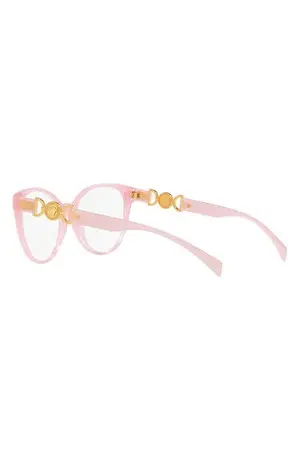 Versace 53mm Cat Eye Optical Glasses - Opal Pink