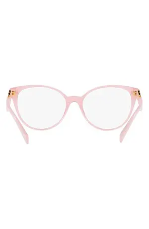 Versace 53mm Cat Eye Optical Glasses - Opal Pink