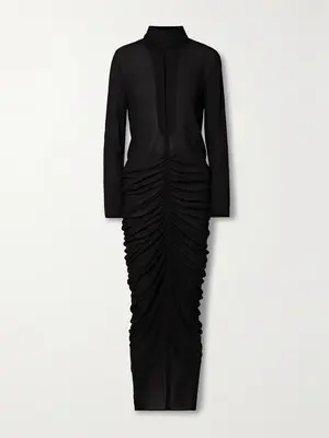 Givenchy Cutout Ruched Stretch-crepe Gown